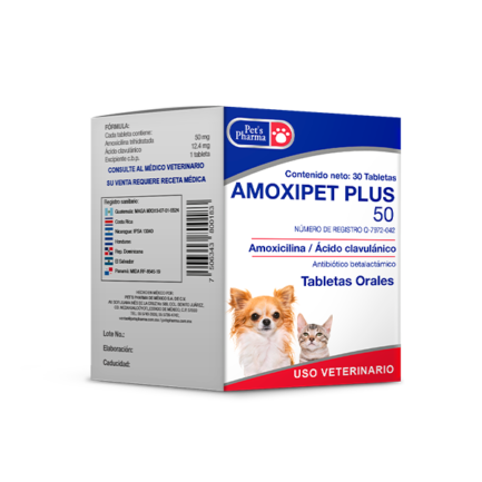 AMOXIPET PLUS 50 30 TABS - Pets Pharma